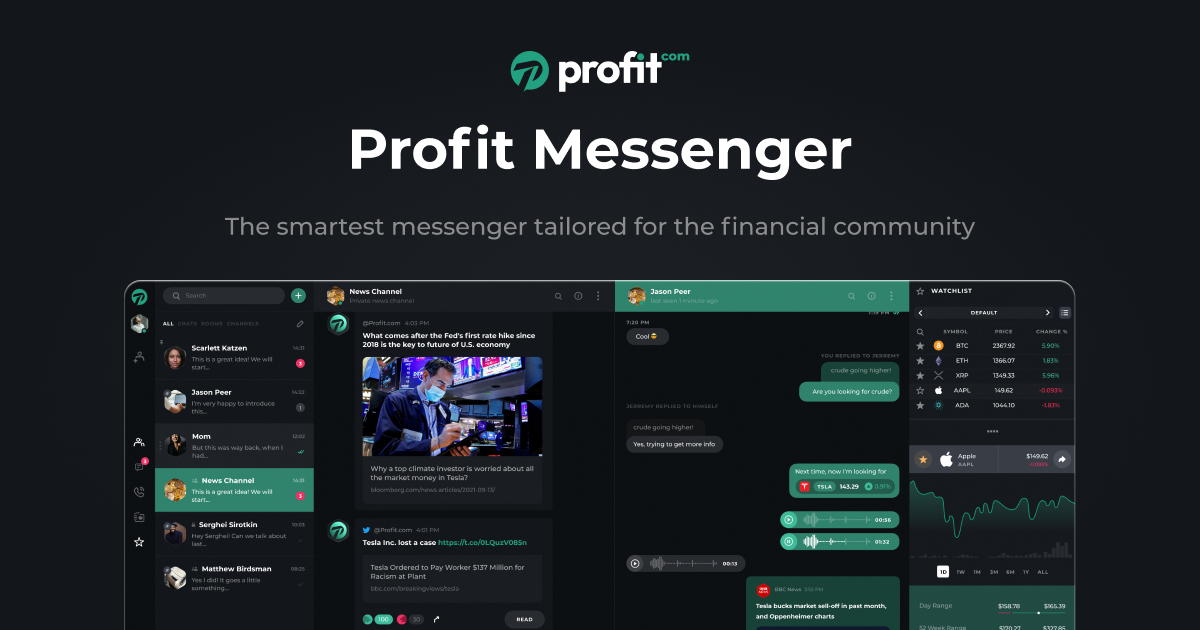 Profit.com | Smart, Secure Messenger for Traders & Investors